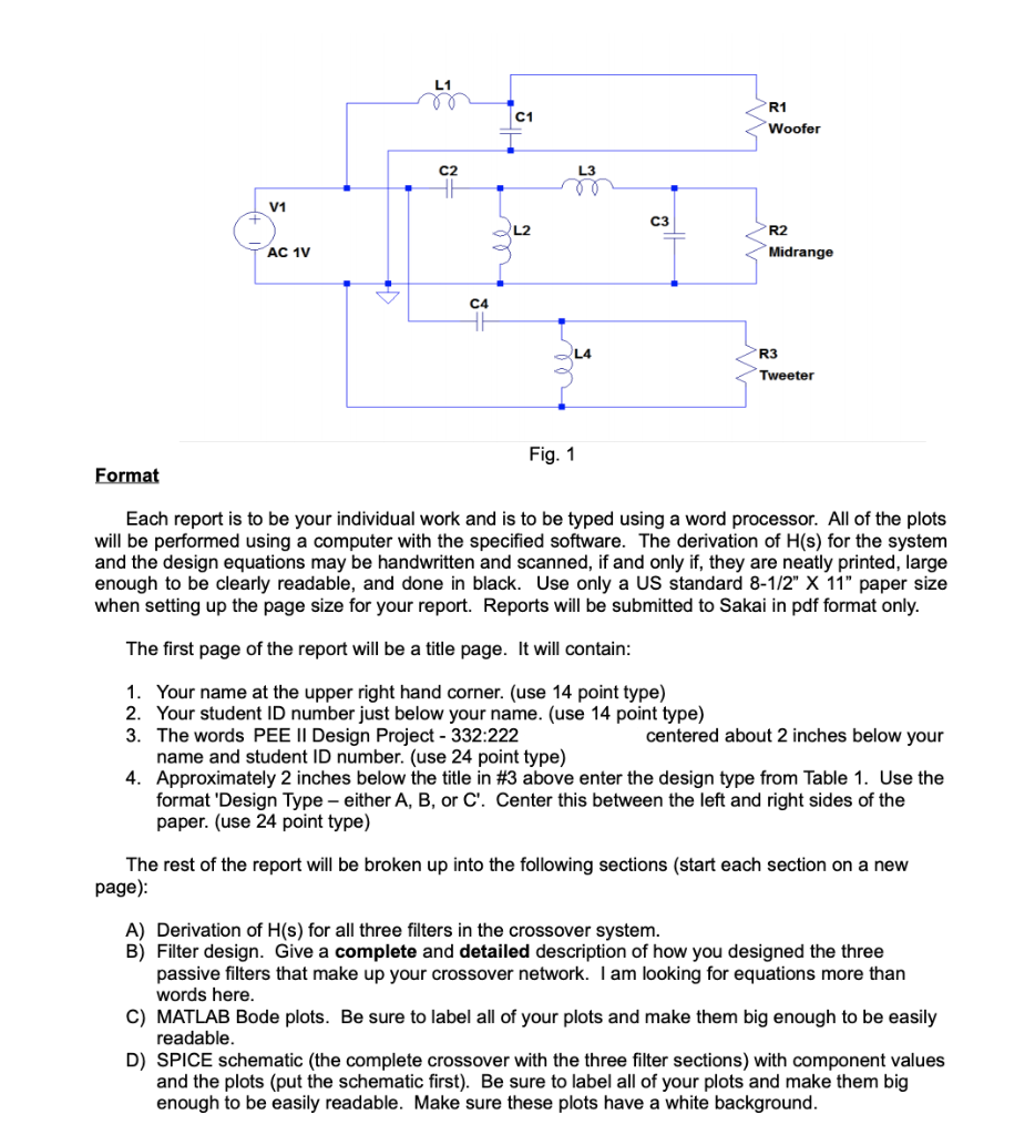 Class Project Principles of Electrical Engineering II | Chegg.com