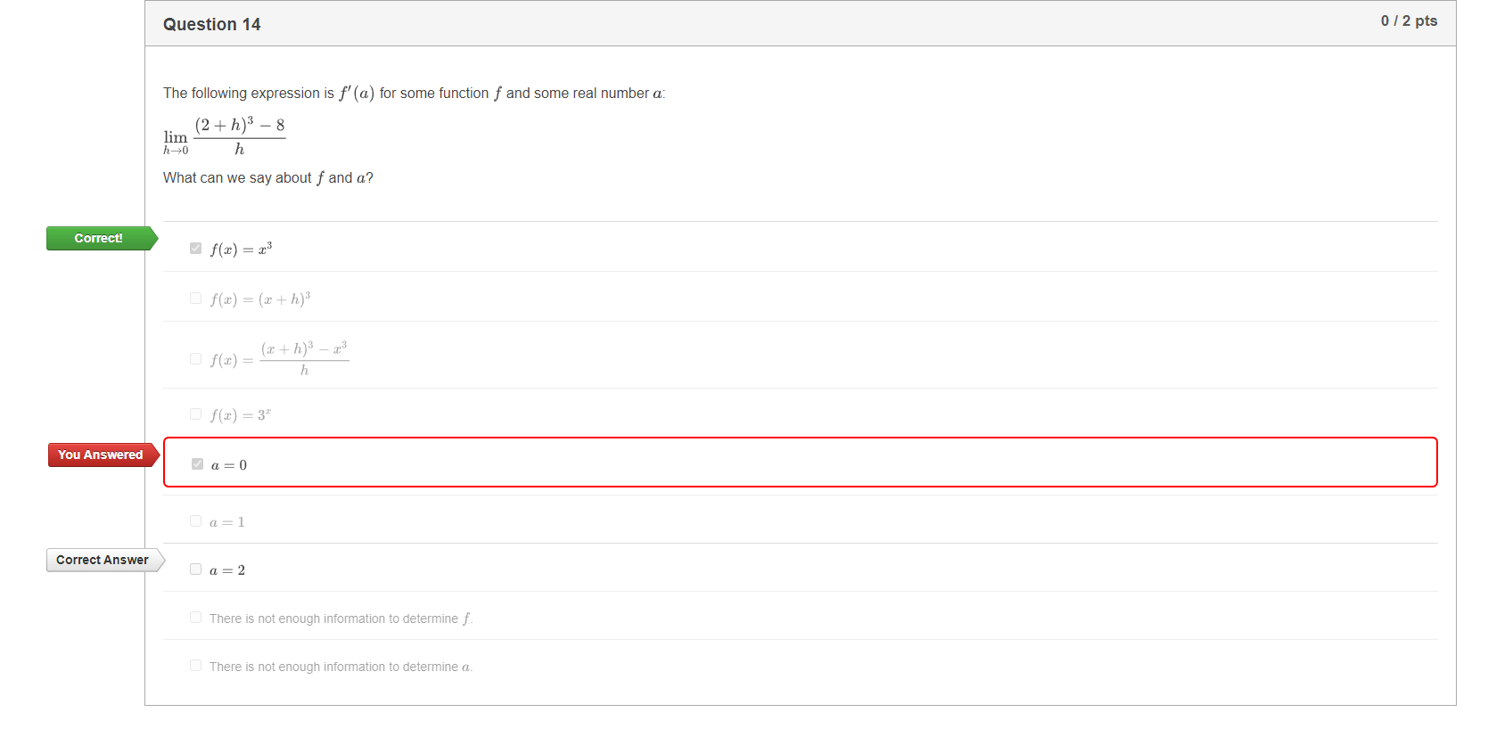 Solved The following expression is f′(a) for some function f | Chegg.com