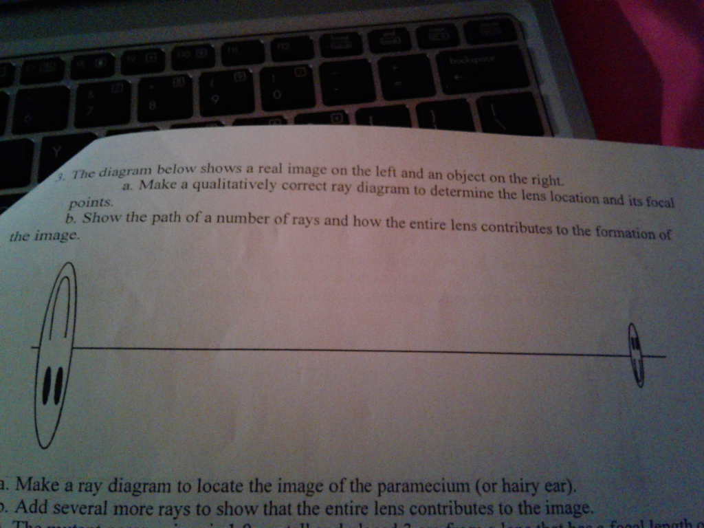 Solved 0 The diagram below shows a real image on the left | Chegg.com