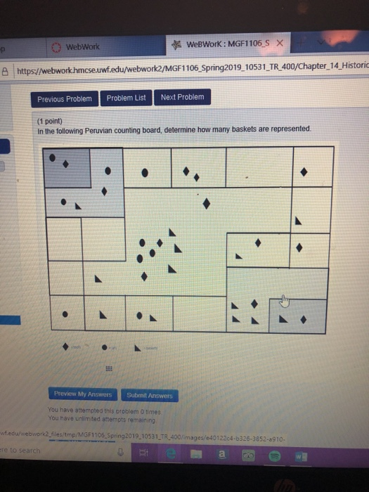 Solved × WeBWorK : MGF1 1065 WebWork e | Chegg.com