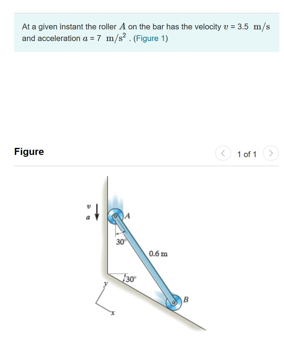 Solved Determine the velocity of the roller B at | Chegg.com