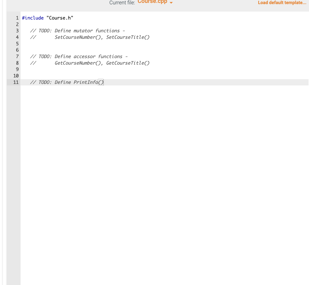 Solved 4.13 LAB: Course information (derived classes) Given | Chegg.com