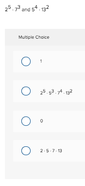 Solved Identify the greatest common divisor of the following | Chegg.com