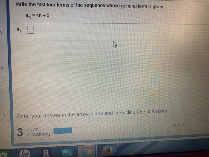 Solved Write the first four terms of the sequence whose | Chegg.com