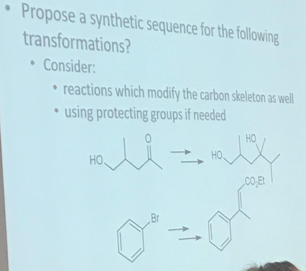 Solved Propose a synthetic sequence for the following | Chegg.com