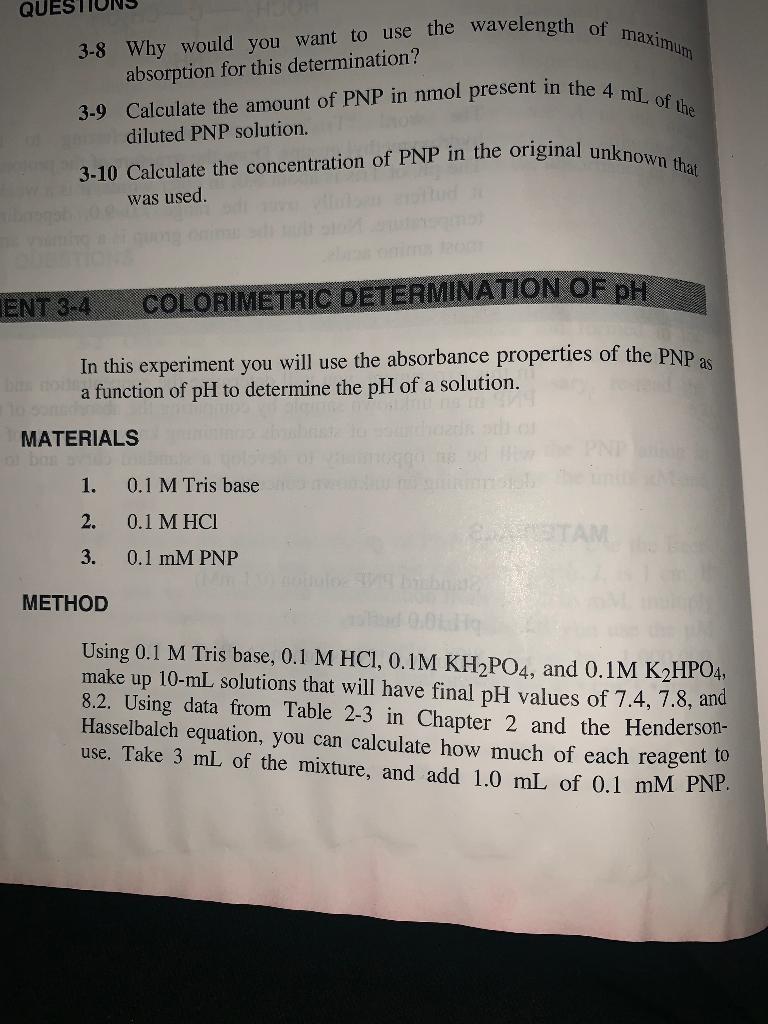 Using 0.1M Tris base, 0.1M HCl, 0.1M KH2PO4, and | Chegg.com