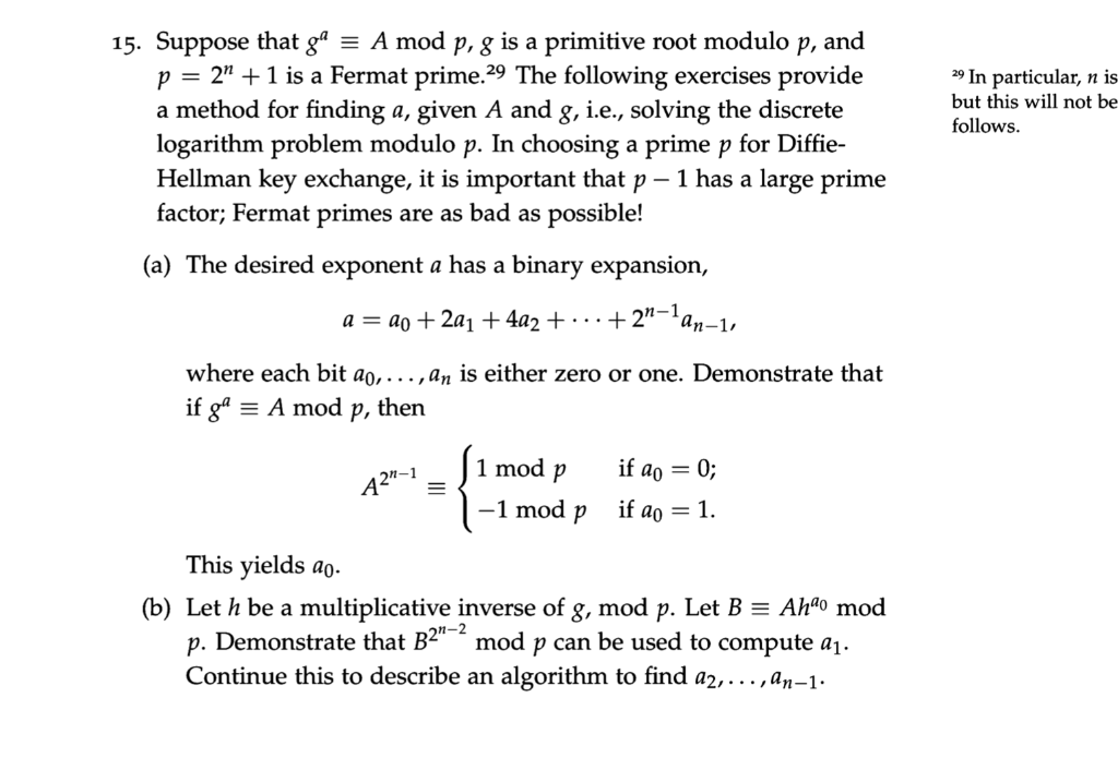 Solved 5. Suppose that ga≡Amodp,g is a primitive root modulo | Chegg.com