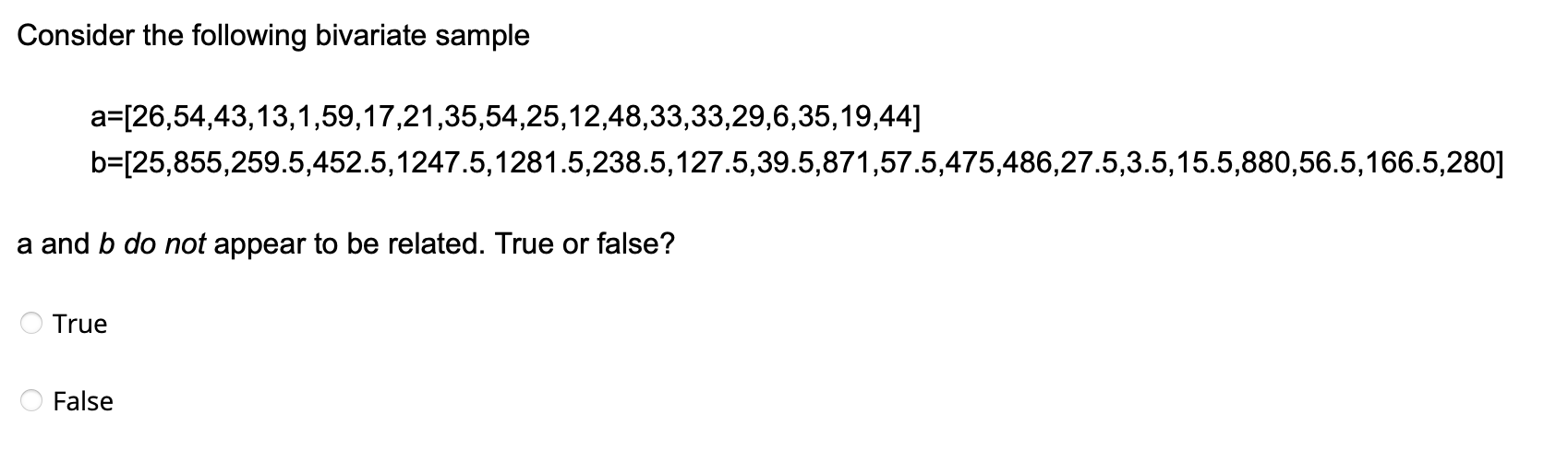 Solved Consider the following bivariate sample | Chegg.com