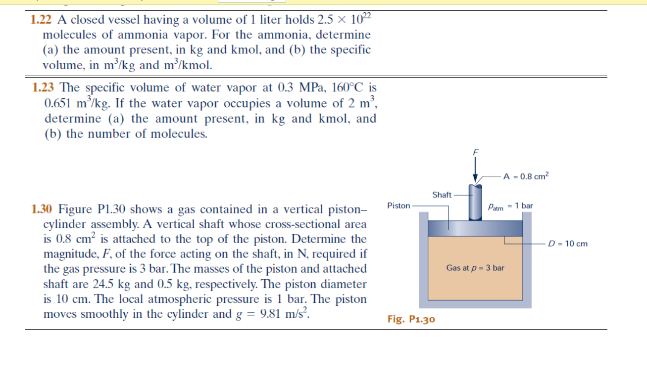 Solved 1.22 A closed vessel having a volume of 1 liter holds | Chegg.com