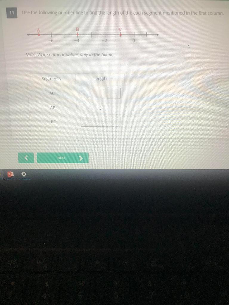 Solved Use the following number line to find the length of | Chegg.com