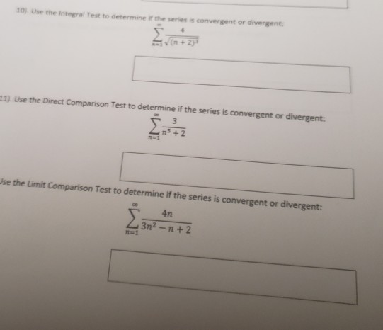 Solved convergent or divergent: 101. Use the integral Test | Chegg.com Solved convergent or divergent: 101. Use the integral Test | Chegg.com