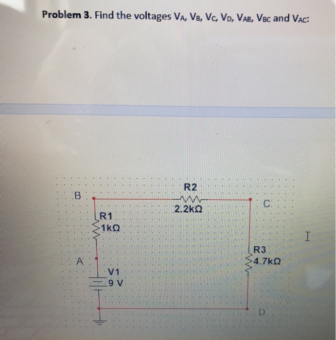 Solved Problem 3. Find the voltages VA, VB, Vc, Vo, VAB, Vsc | Chegg.com