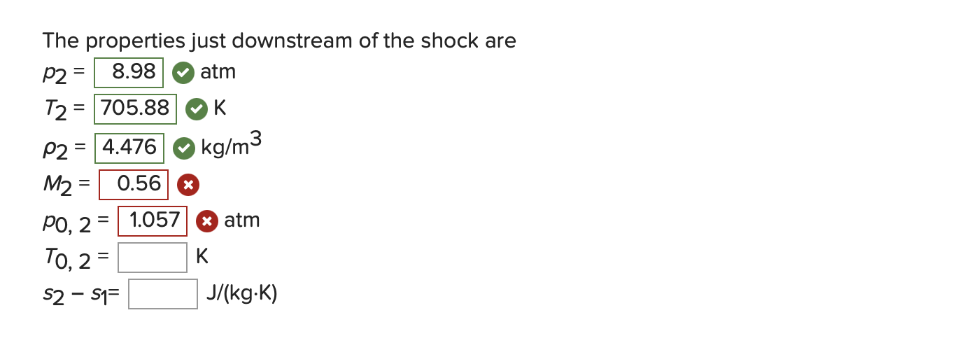 Solved The flow just upstream of a normal shock wave is | Chegg.com