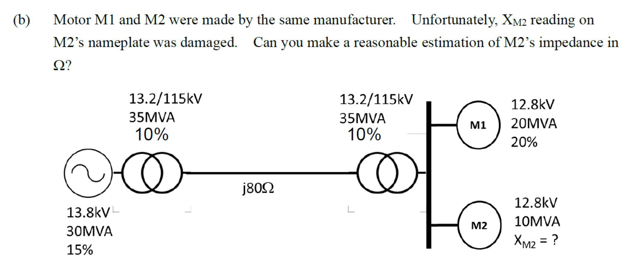 Solved Motor M1 and M2 were made by the same manufacturer. | Chegg.com