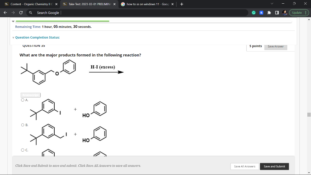 Solved \& Question Completion Status: A. B. C. D. Click Save | Chegg.com