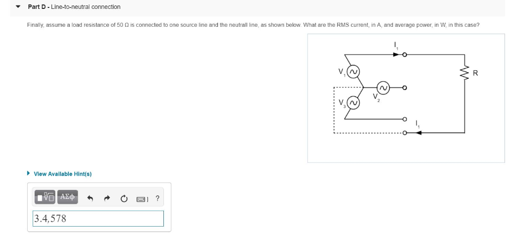 Solved Three-phase electrical circuits 3 of 10 Consiants | Chegg.com