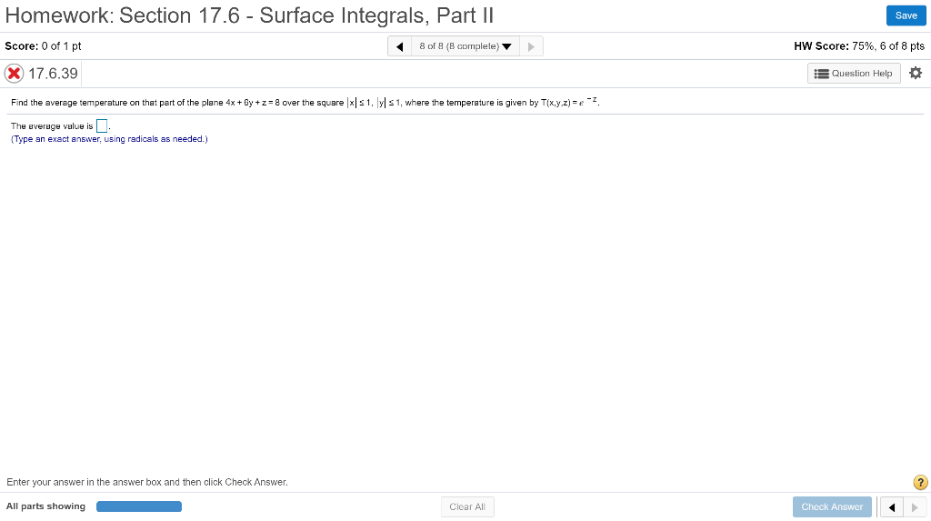 Solved Homework: Section 17.6 - Surface Integrals, Part II | Chegg.com