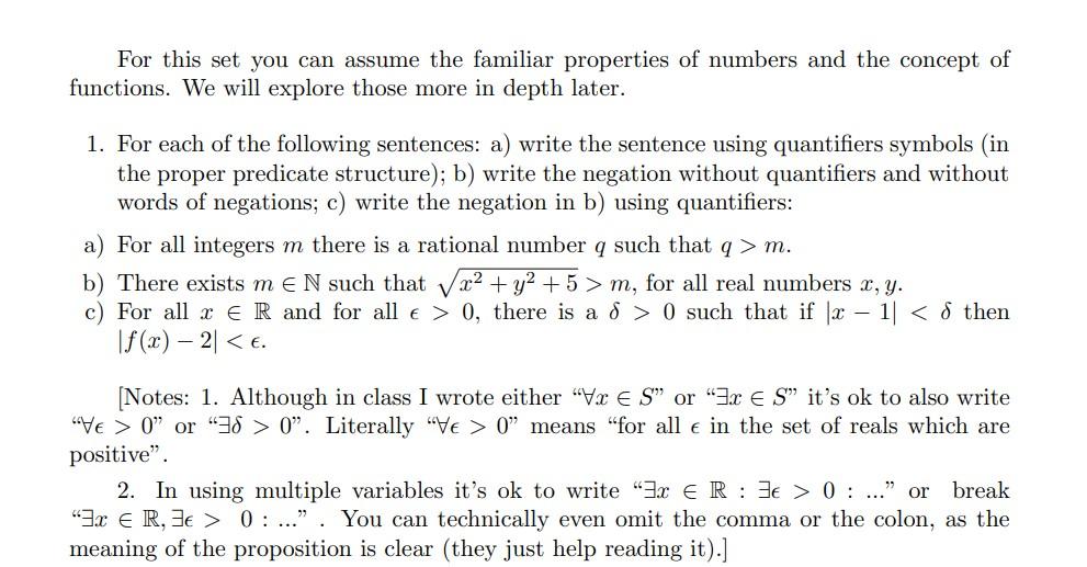 Solved For this set you can assume the familiar properties | Chegg.com