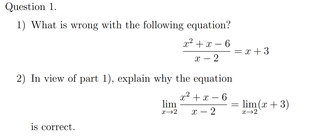 Solved 1) What is wrong with the following equation? | Chegg.com