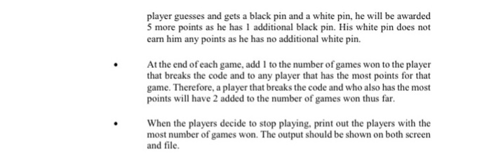 Solved Develop a simple game application without using the | Chegg.com