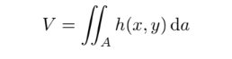 Solved The volume of the object V (metres^3)where A is the | Chegg.com