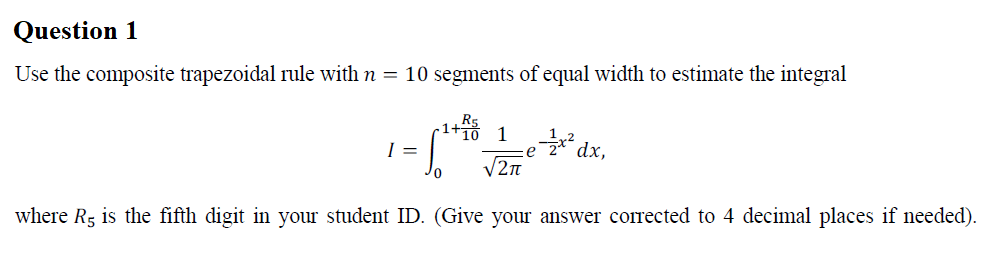 Solved Use the composite trapezoidal rule with n=10 segments | Chegg.com