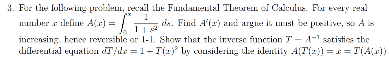 Solved 3. For the following problem, recall the Fundamental | Chegg.com