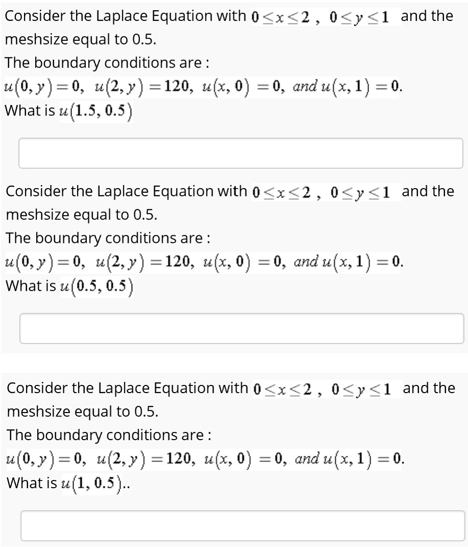 Solved Consider the Laplace Equation with 0 | Chegg.com