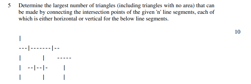 Solved Determine the largest number of triangles (including | Chegg.com