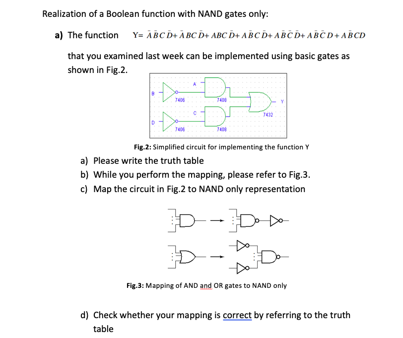 Solved Realization of a Boolean function with NAND gates | Chegg.com