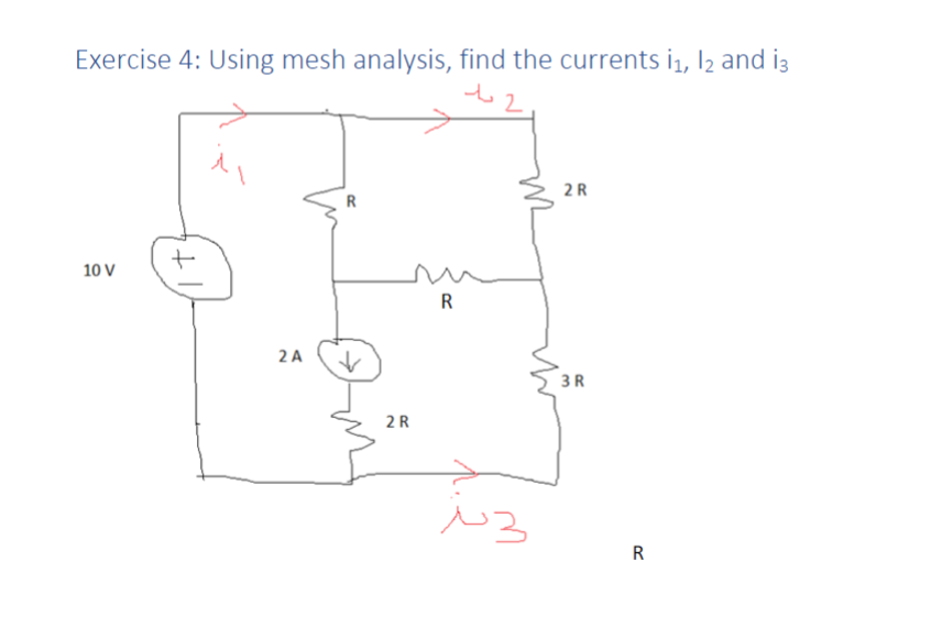 Solved Exercise 4: Using mesh analysis, find the currents | Chegg.com