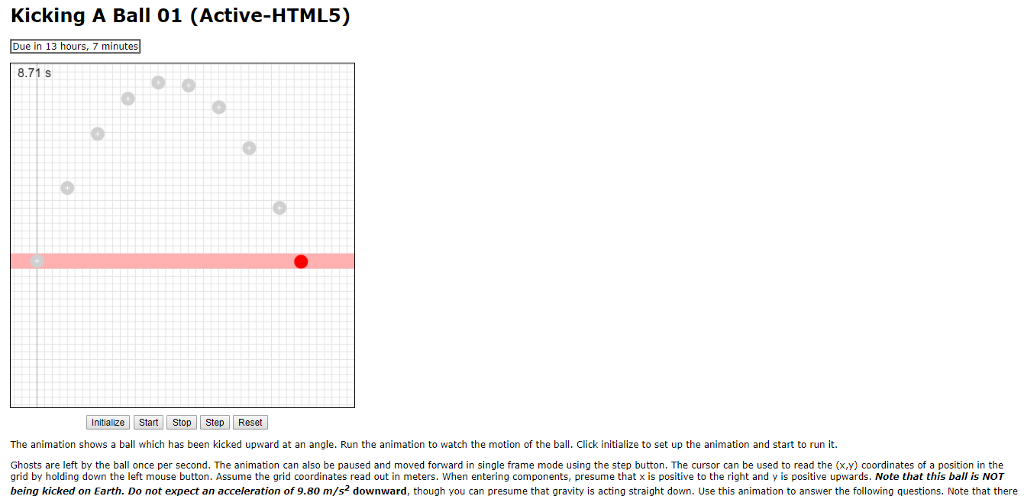 Initialize Start Stop Step Reset The animation shows | Chegg.com