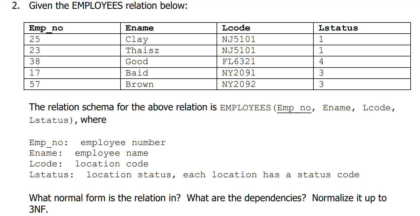 Solved making sure that you answer all questions for each | Chegg.com