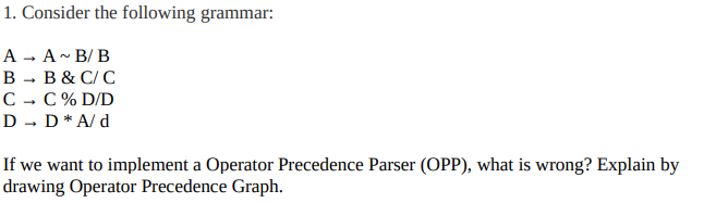 Solved 1. Consider the following grammar: - A - AB/B В. | Chegg.com
