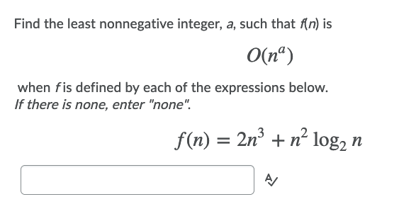 Solved Find the least nonnegative integer, a, such that An) | Chegg.com