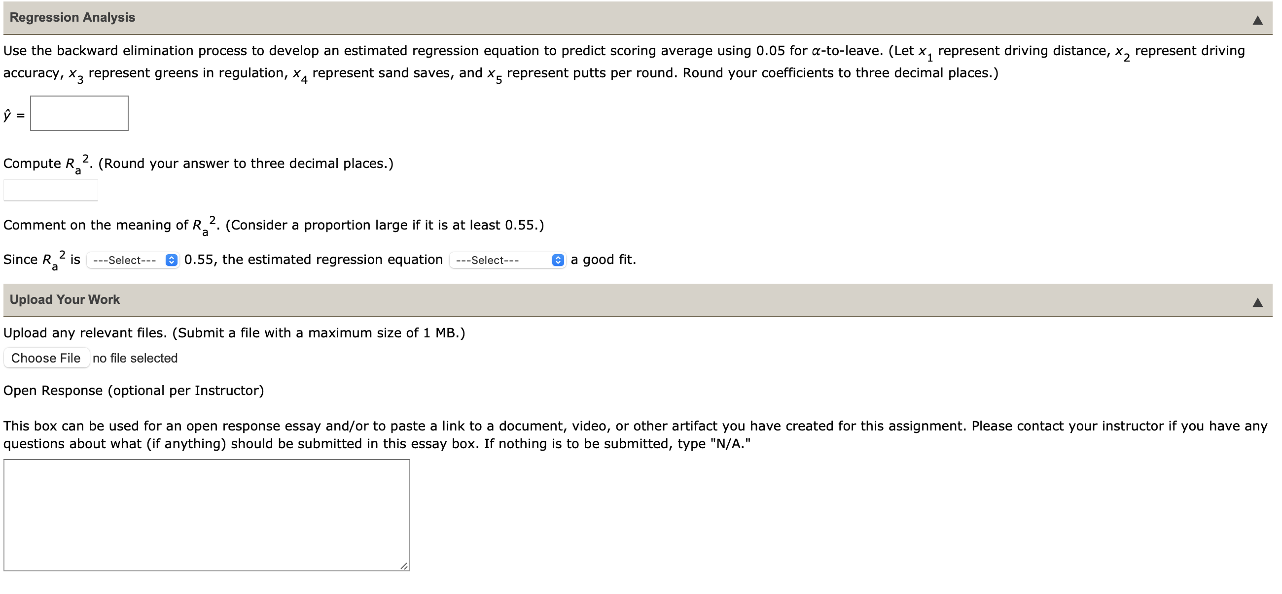 Solved Descriptions for the variables in the data set | Chegg.com