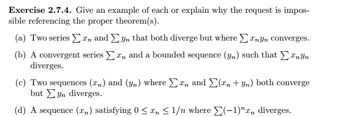 Solved Exercise 2.7.4. Give an example of each or explain | Chegg.com
