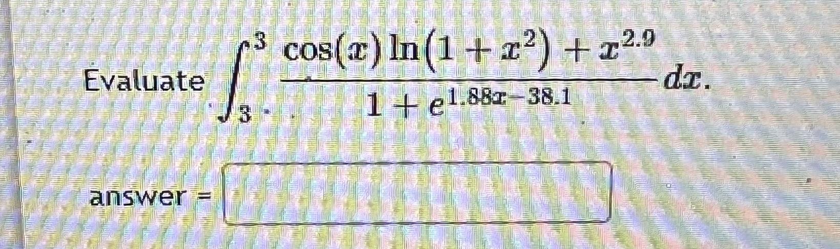 Solved Evaluate | Chegg.com