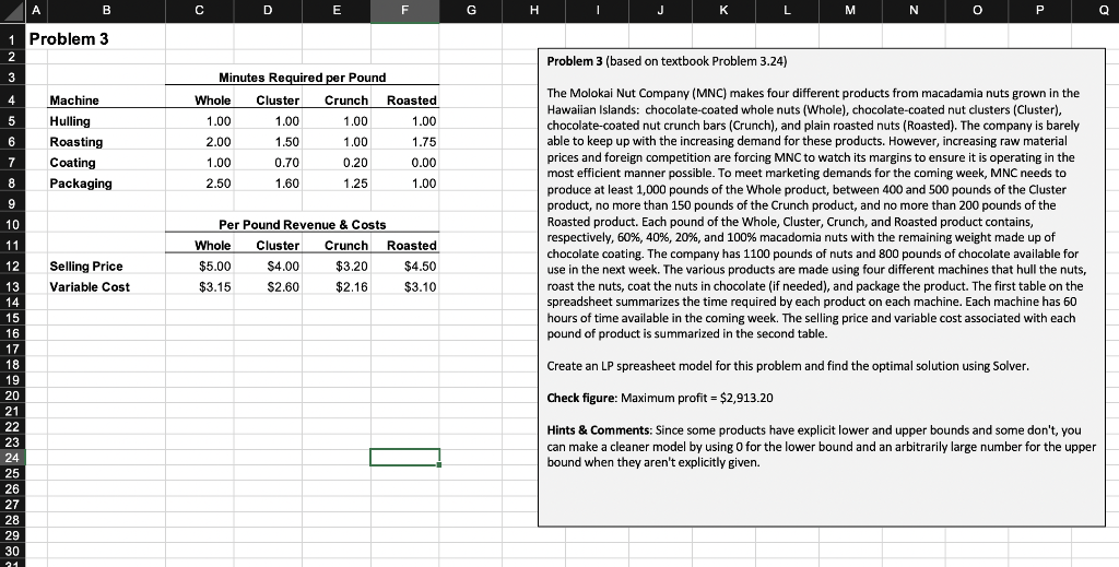 Solved Solve using Excel. Must show equations and | Chegg.com