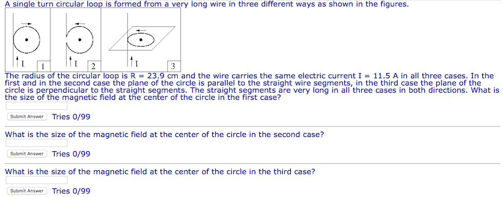 Solved A single turn circular loop is formed from a very | Chegg.com