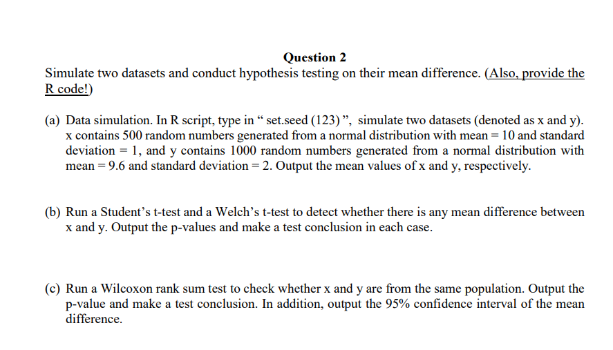 Solved (a) Write down the R codes to create a data frame | Chegg.com
