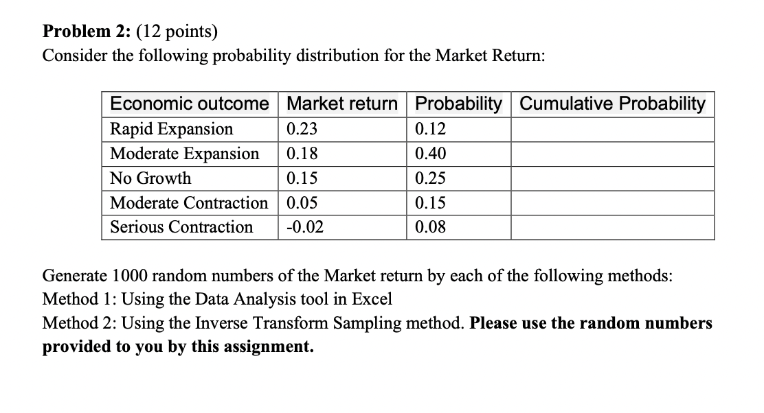 Problem 2: (12 points) Consider the following | Chegg.com