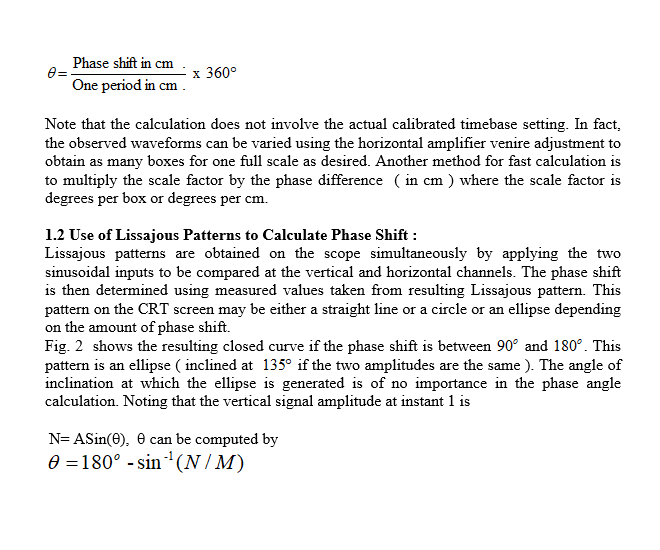 Solved ANALYSIS OF LISSAJOUS PATTERNS Object : To make use | Chegg.com