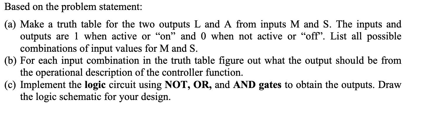 Solved PROBLEM STATEMENT You are to design the controller | Chegg.com