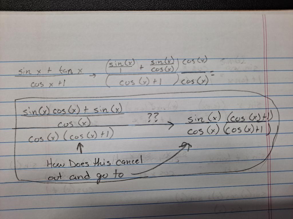 Solved Verify Trig Identity. I am stuck on the follow part | Chegg.com