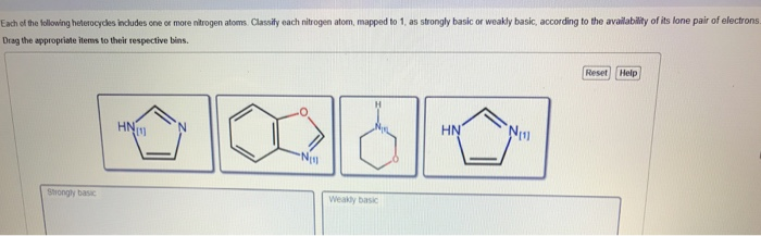 Solved Each of the following heterocycles includes one or | Chegg.com