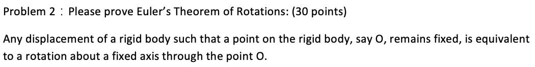 Solved Problem 2 : Please prove Euler's Theorem of | Chegg.com