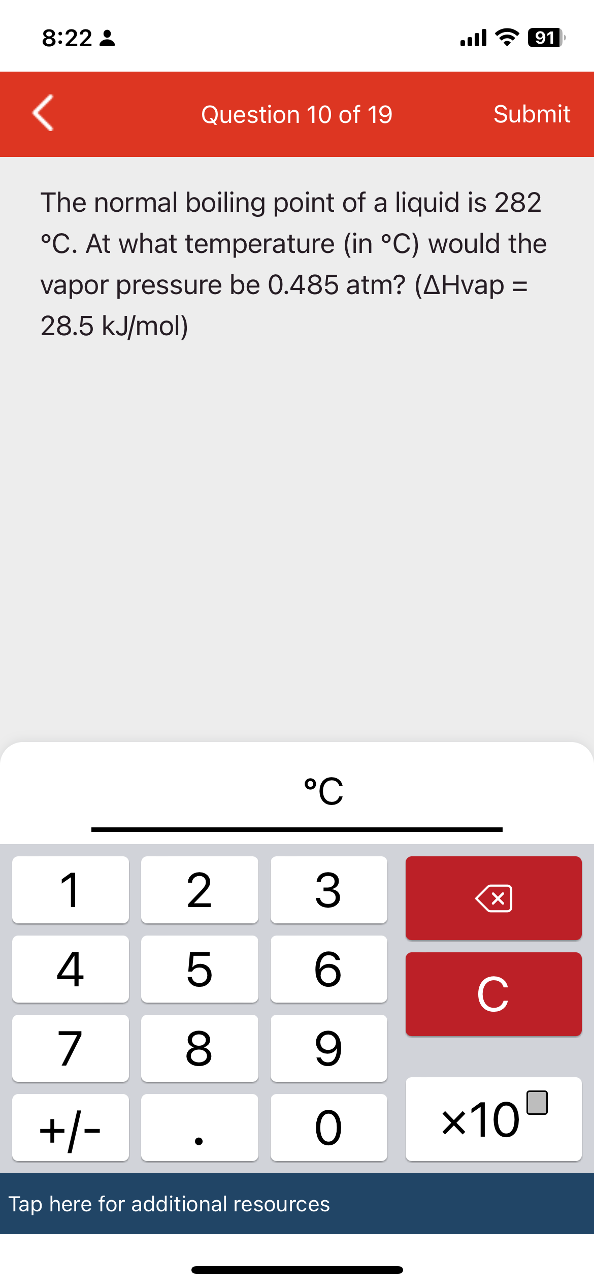 Solved The normal boiling point of ﻿a liquid | Chegg.com