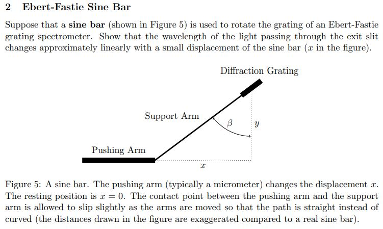 Solved 2 Ebert-Fastie Sine Bar Suppose that a sine bar | Chegg.com