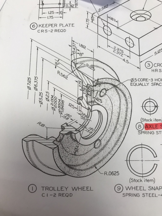 ー125 一175一 6) KEEPER PLATE CRS-2 REQD 3) CRC HRS .5 | Chegg.com
